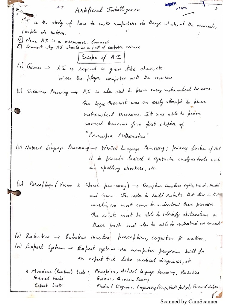 Ai Notes Unit 1 Pdf 