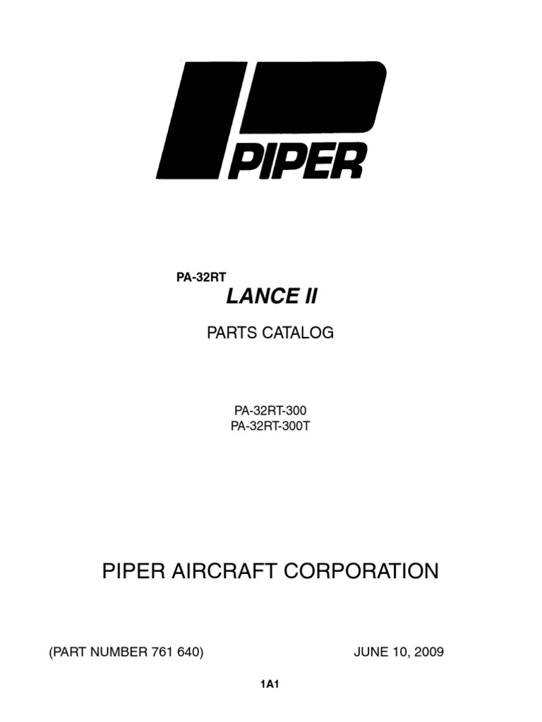 PA-32RT Lance II Parts Catalog | PDF | Empennage | Landing Gear