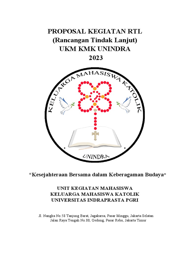 Proposal Donatur - RTL KMK Unindra 2023 | PDF