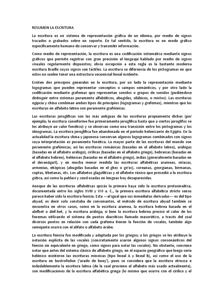 Evolución y Tipos de Escritura | PDF | Escritura | Alfabeto