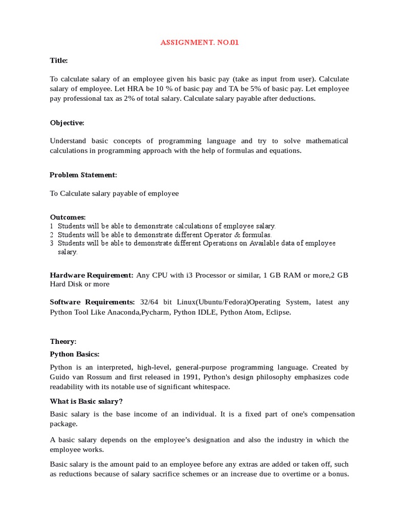 Assignment No-1 NPS | PDF | Salary | Employment