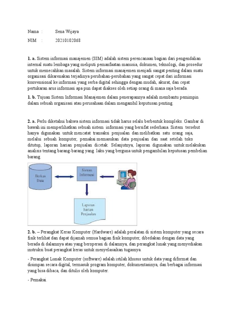 UTS Sistem Informasi Manajemen (SIM) | PDF | Komputer