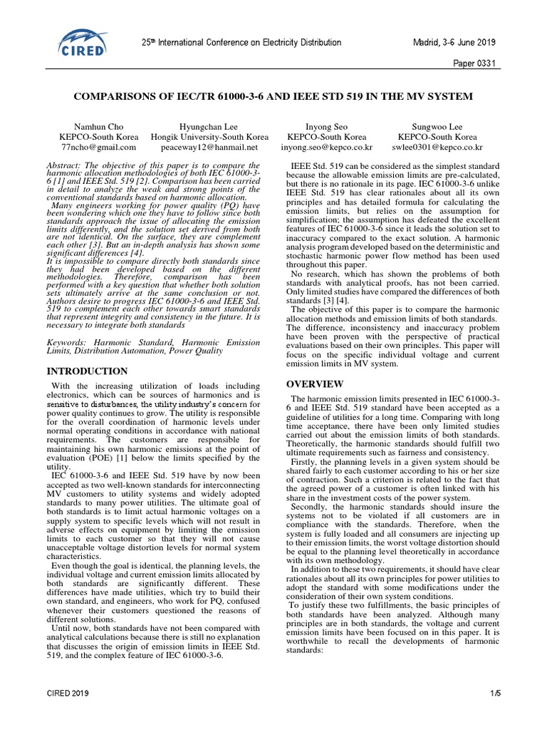 IEC Vs IEEE Comparison | Download Free PDF | Evaluation | Electricity