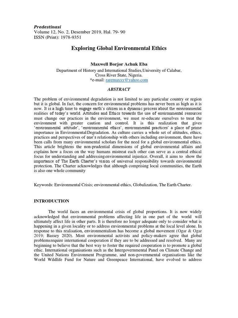 Global Environmental Ethics | PDF | Human Rights | United Nations