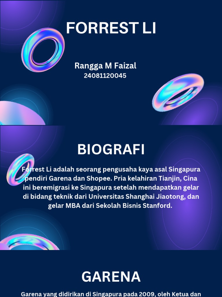 Biografi Pendiri Garena: Forrest Li | PDF