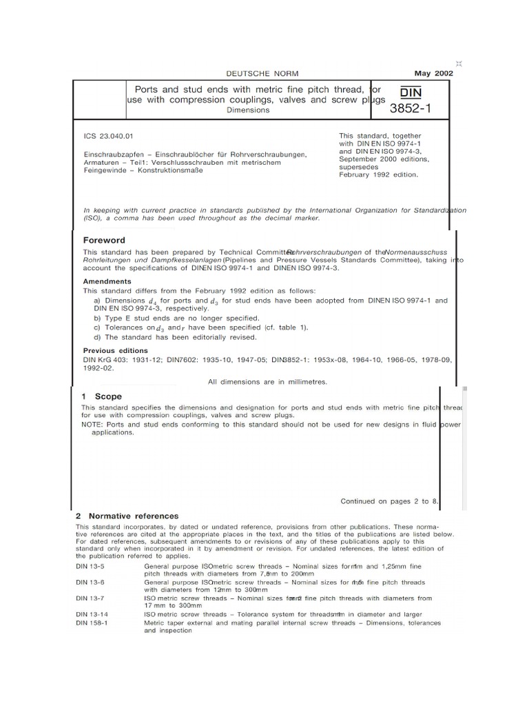 DIN 3852 Retainer | PDF