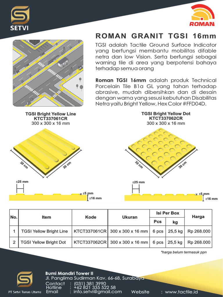 Pricelist TGSI Roman Granit 16mm | PDF