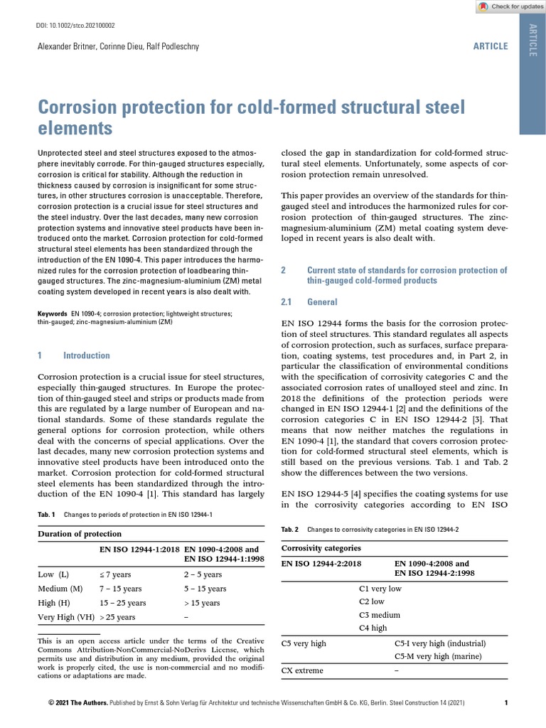 Corrosion Protection for Thin-Gauged Steel | PDF | Corrosion ...