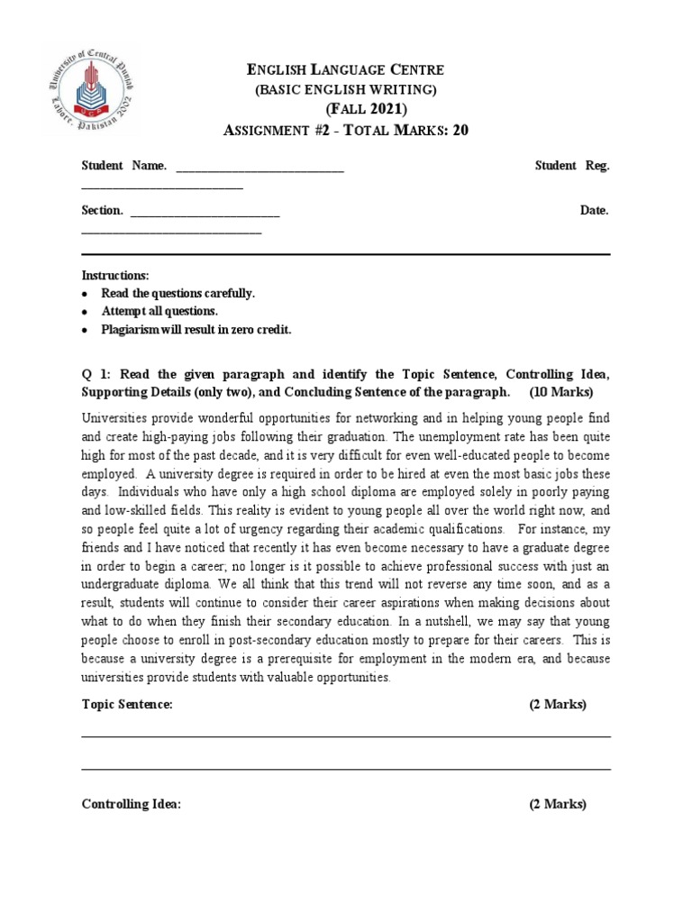 BEW Assignment 2 Final | PDF | Academic Degree | English Language