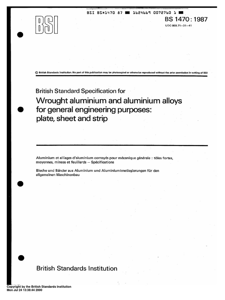 BS 1470-1987 | PDF