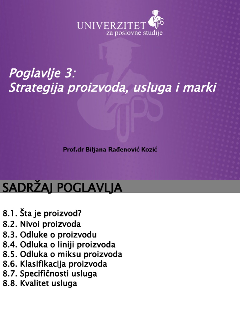 Strategija Proizvoda - Poglavlje 3 | PDF