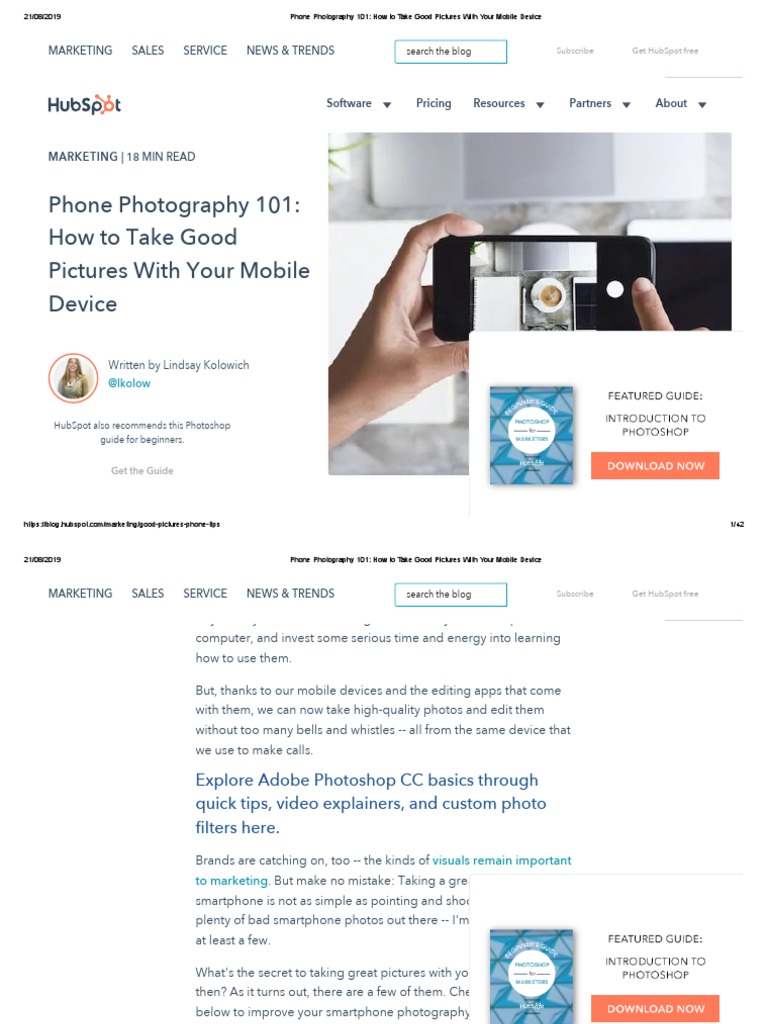 Phone Photography 101 - How To Take Good Pictures With Your Mobile Device | PDF | Camera ...