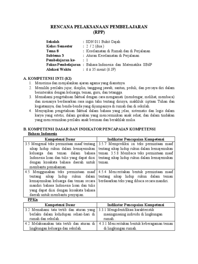 RPP Seni Terpadu (Ririn) | PDF