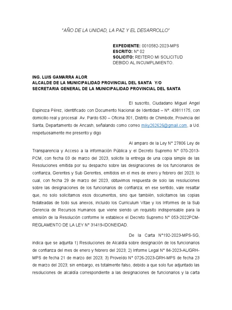 SOLICITUD REITERAR LO OMITIDO | PDF | Justicia | Crimen y violencia