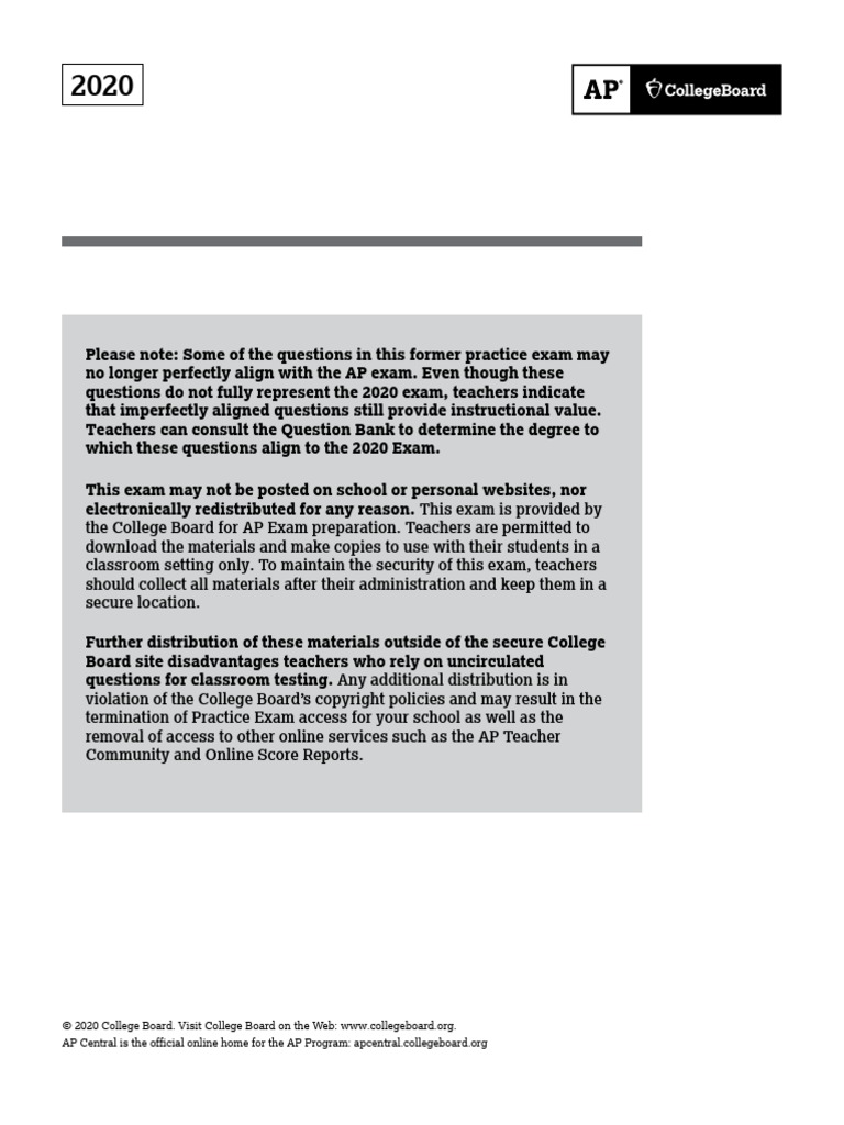 Ap Calculus Ab 2019 Practice Exam FRQ | PDF | Function (Mathematics ...