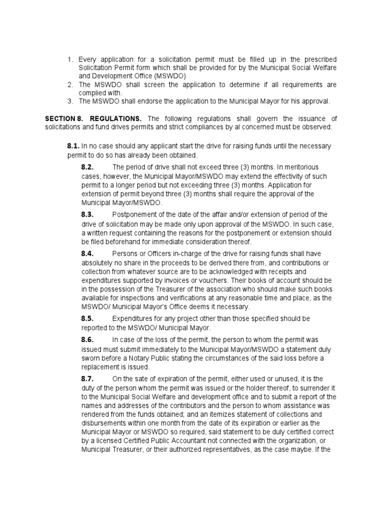 Every Application For A Solicitation Permit | PDF | Justice | Crime ...