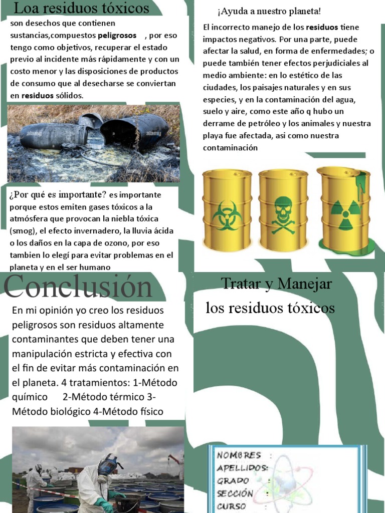Manejo Efectivo de Residuos Tóxicos | PDF | Ciencia y matemáticas