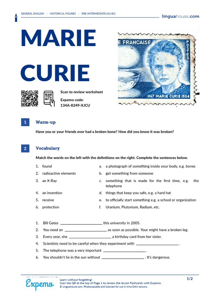 Marie Curie British English Teacher Ver2 | PDF | Marie Curie