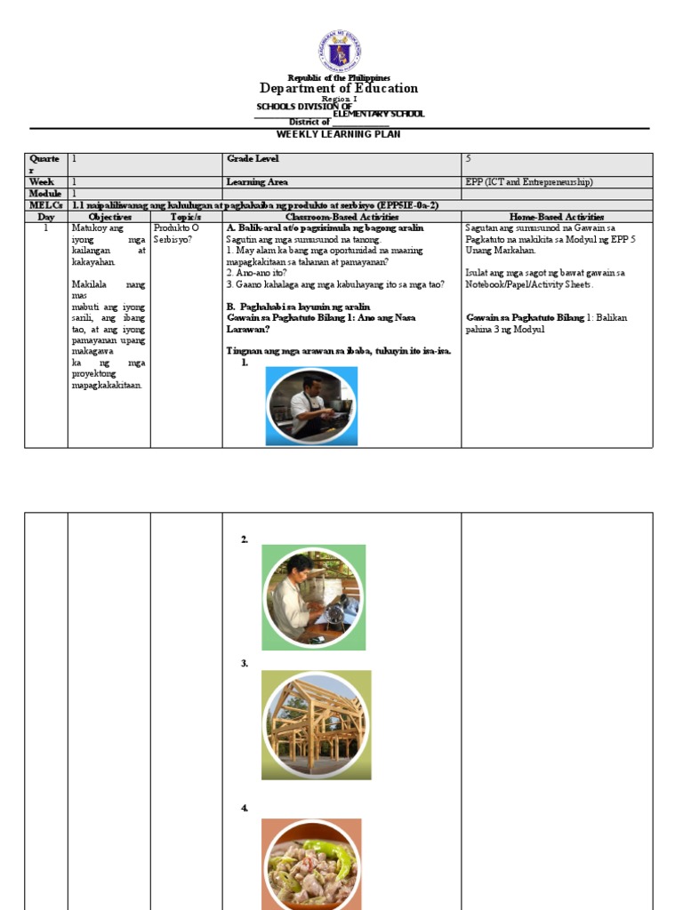 WLP - G5 - Week 1 8 EPP | PDF