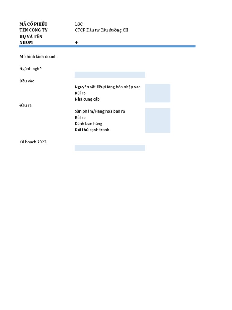 LGC CTCP Dau Tu Cau Duong CII Nguyen Thanh | PDF