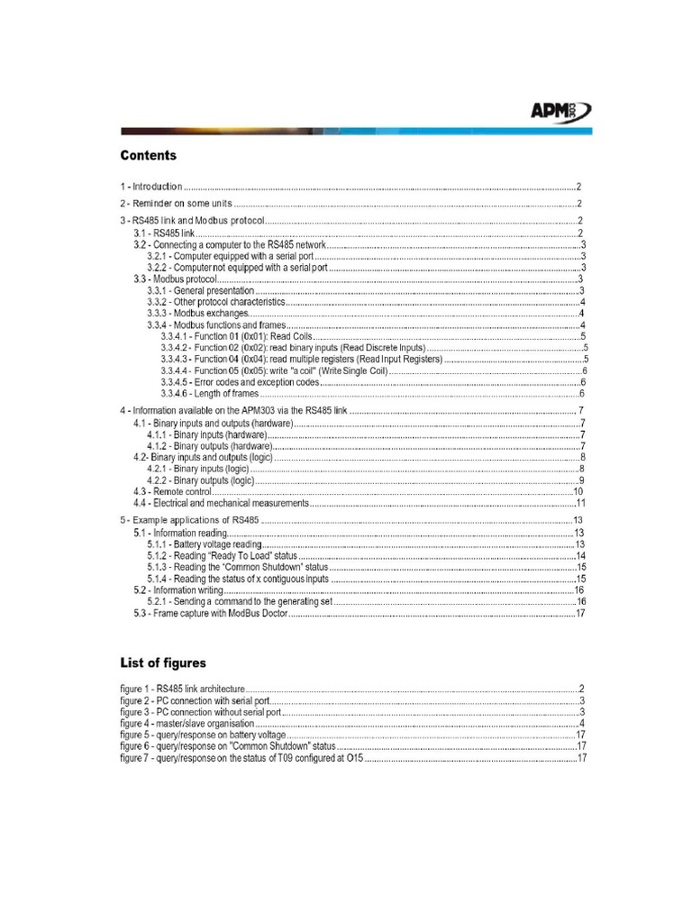 APM303 Modbus Manual | PDF