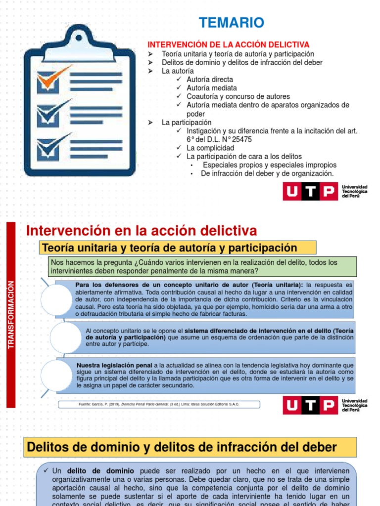 s06.s01 - Intervención de La Acción Delicitva | PDF | Derecho penal | Castigos