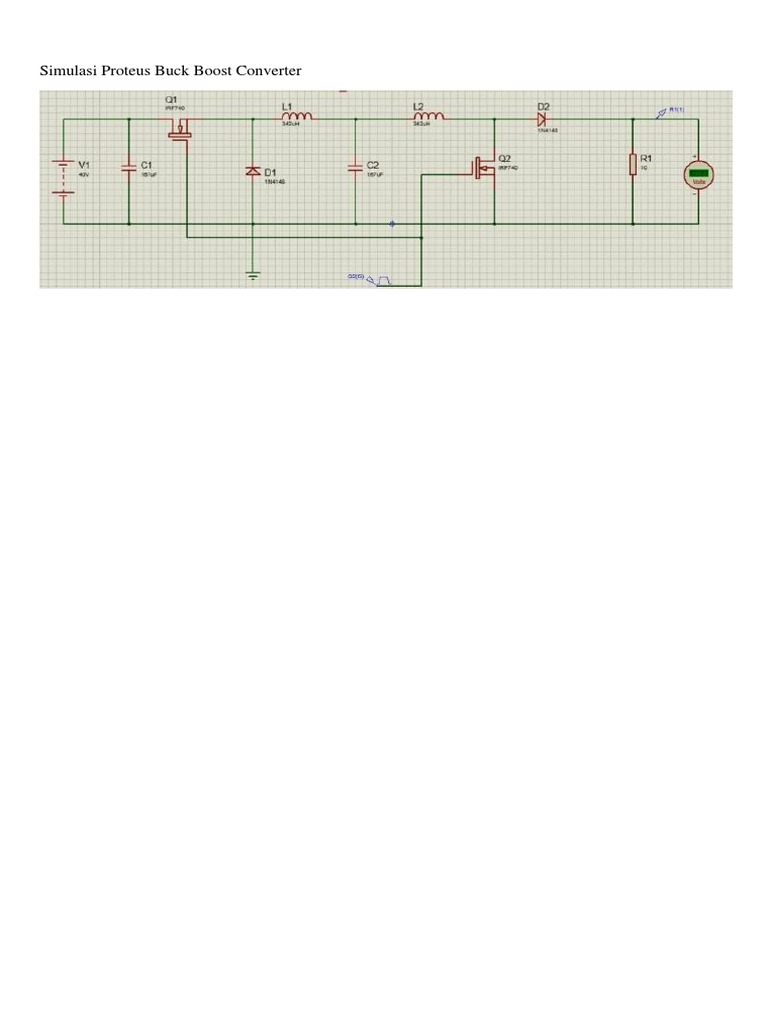 Simulasi Proteus Buck Boost Converter | PDF