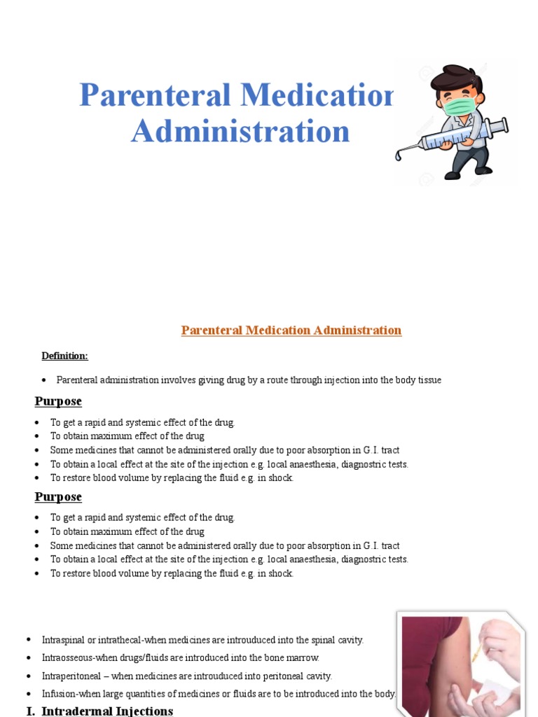 Parenteral Medication Administration | PDF | Injection (Medicine ...