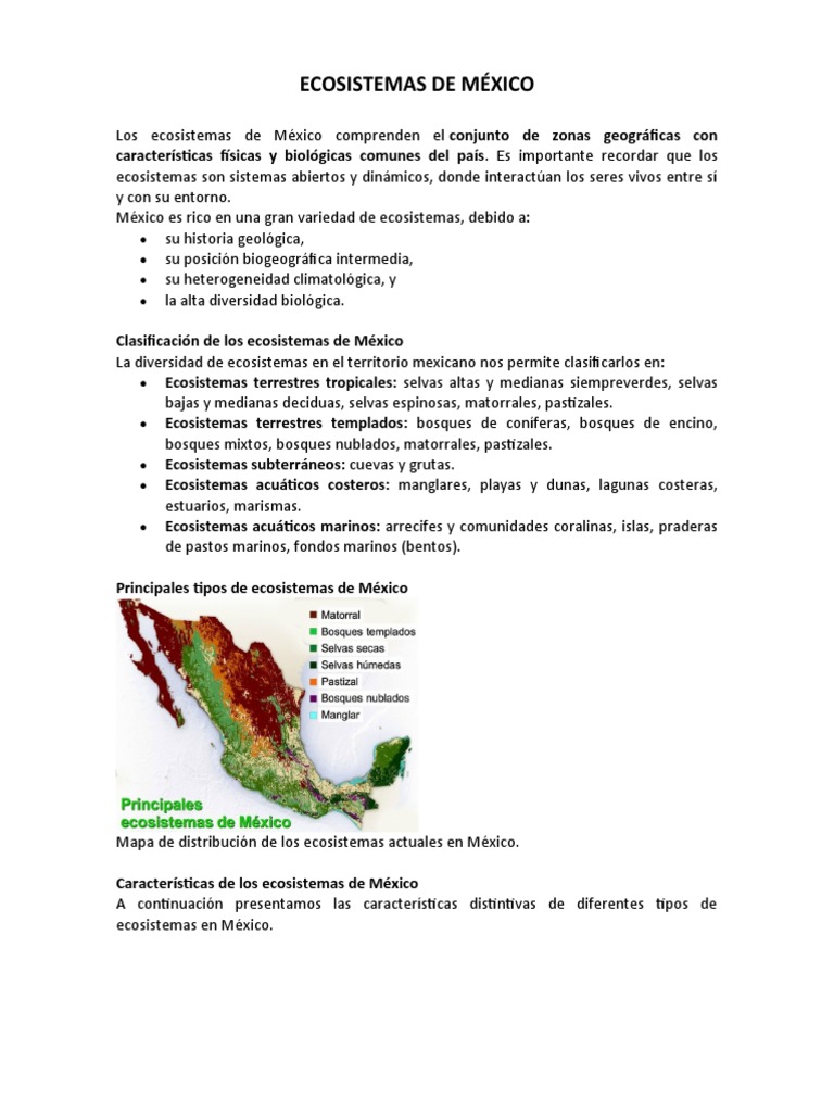 Ecosistemas de México | PDF | Ecosistema | Mangle