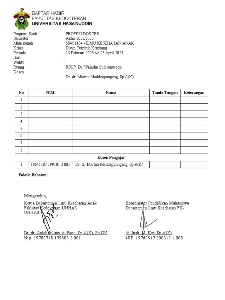 Absen RSWS Fix | PDF | Kesehatan Holistik