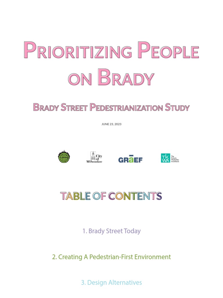 Brady Street Pedestrianization Plan | PDF | Street | Traffic