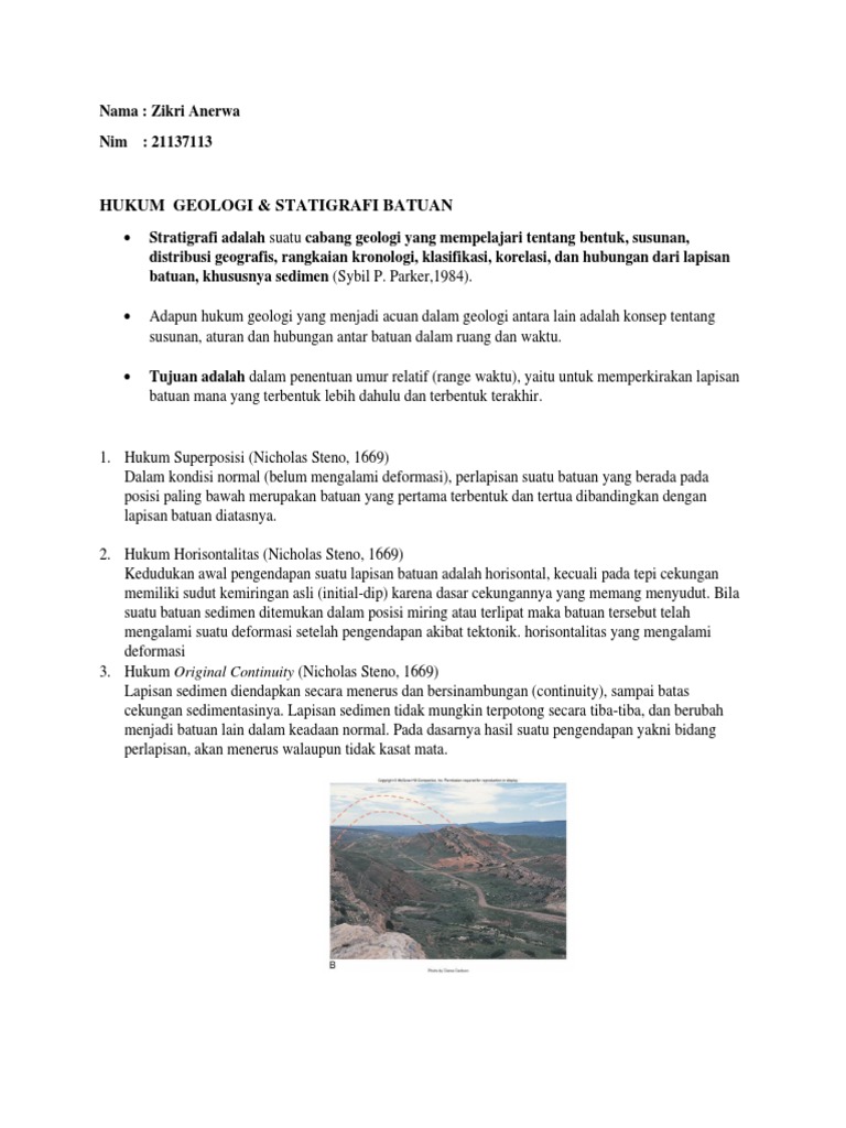 Hukum Geologi dan Stratigrafi Batuan | PDF | Ilmu Sosial | Sains ...