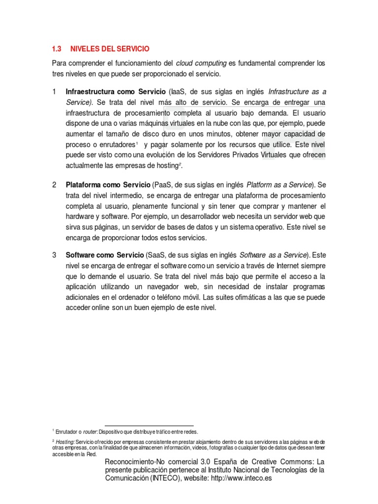 3.-Niveles Del Servicio | PDF | Computación en la nube | Software como servicio