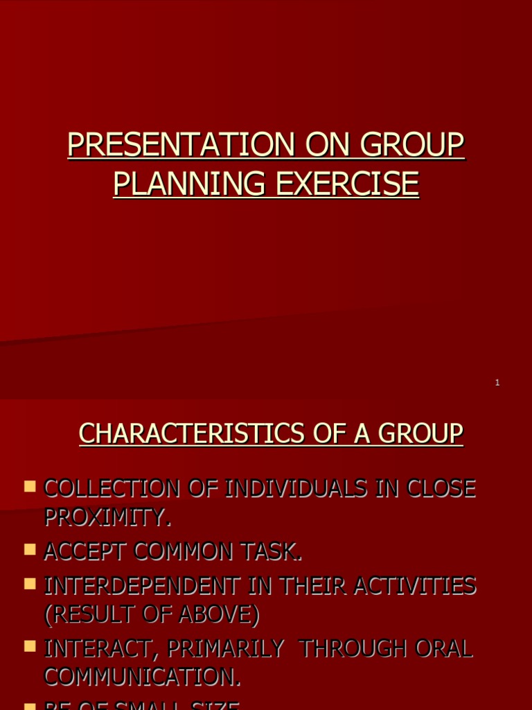 Group Planning Exercise | PDF | Systems Theory