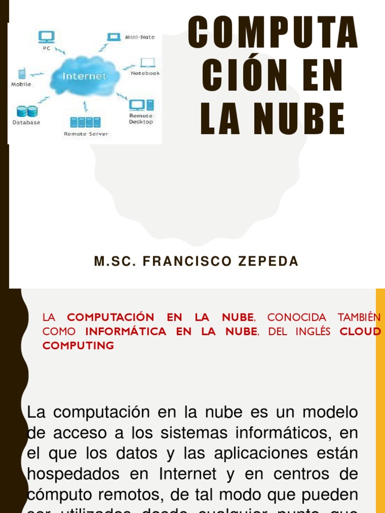 CLASE 2computacion - en - La - Nube | PDF | Computación en la nube | Software como servicio