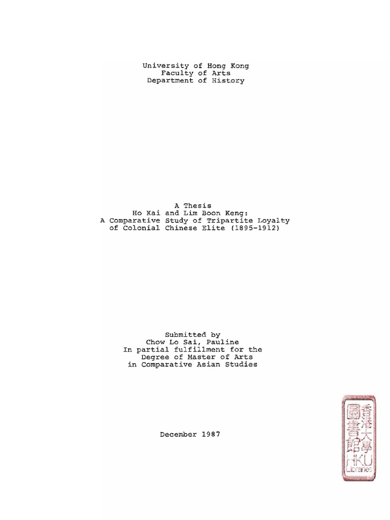 Ho Kai and Lim Boon Keng | PDF | Qing Dynasty | China