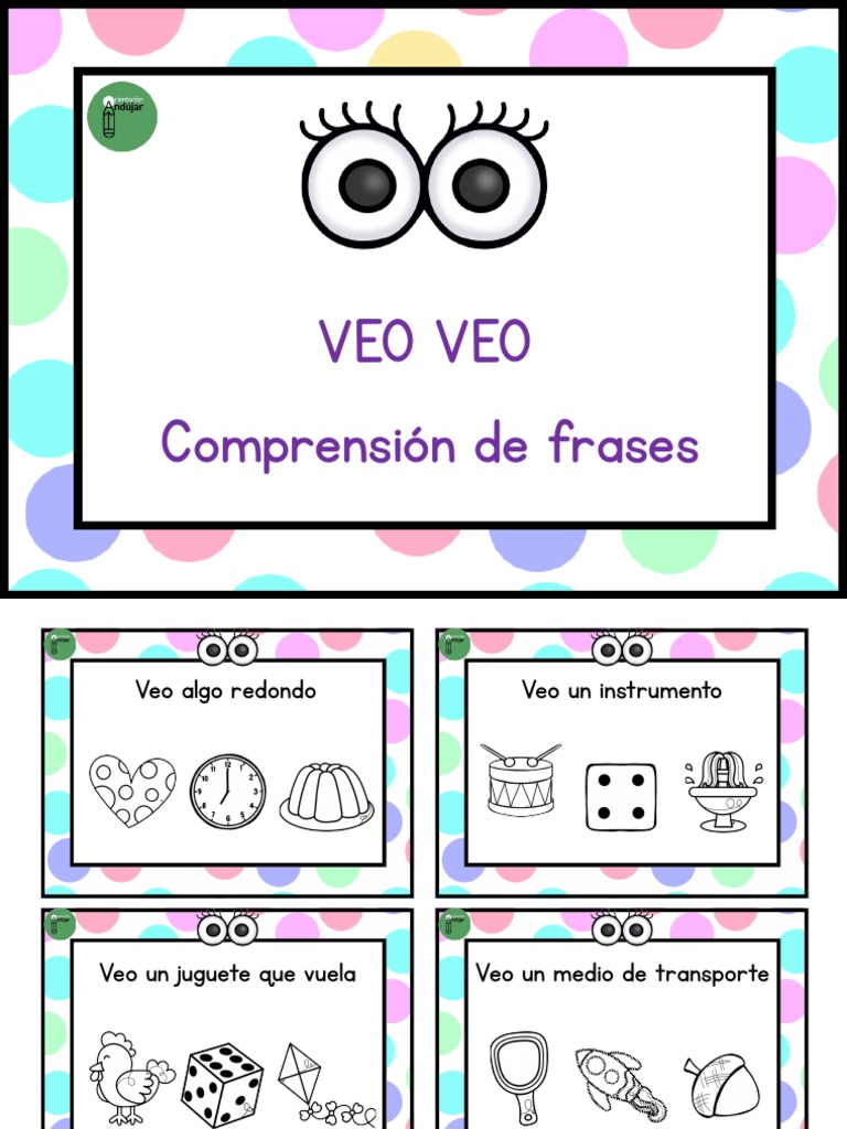 Veo Veo Comprension de Frases Con Imagenes | PDF
