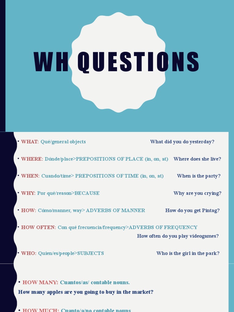 WH Questions | PDF