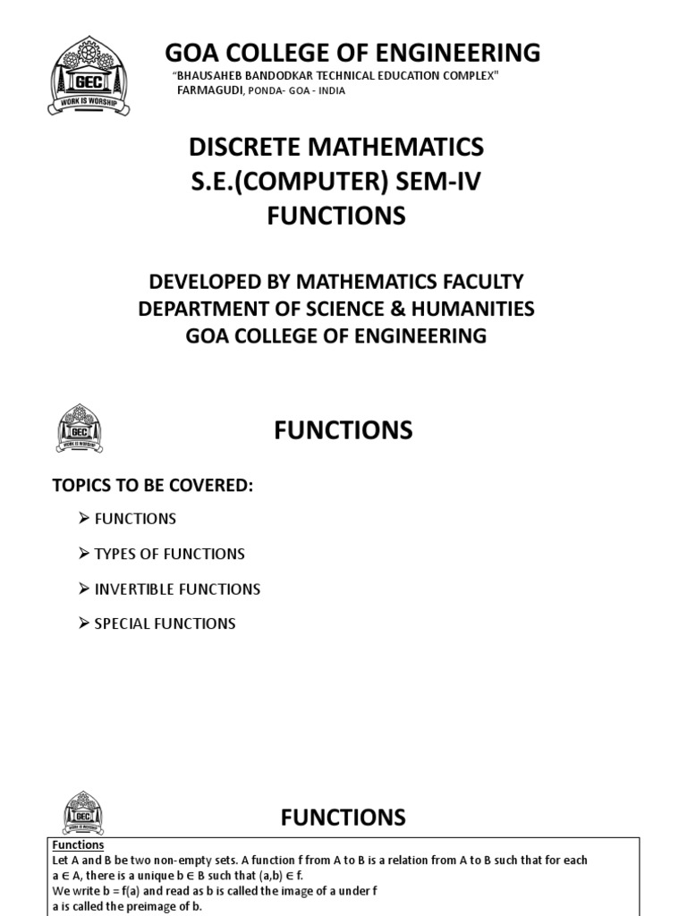 Function Pdf Function Mathematics Mathematics
