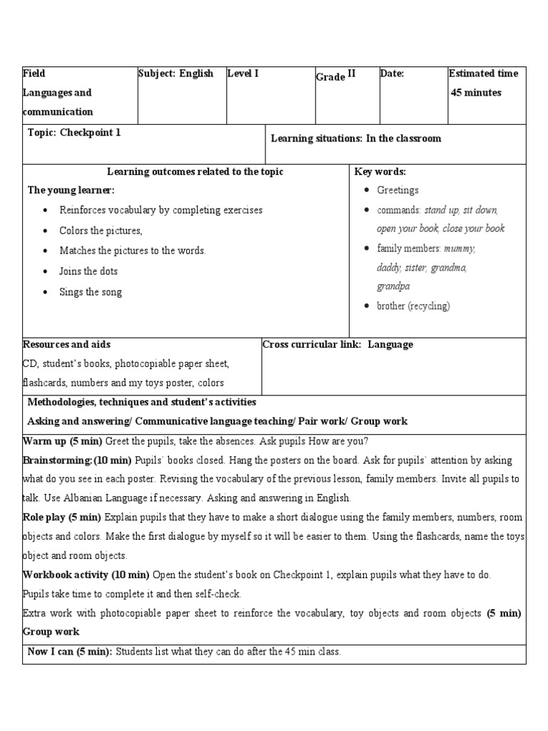 15 Checkpoint 1 Pdf Vocabulary Learning