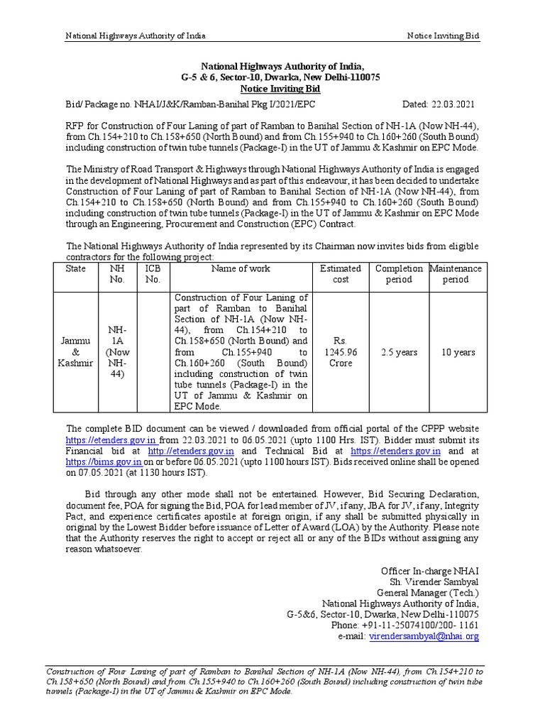 National Highways Authority of India, G-5 & 6, Sector-10, Dwarka, New ...