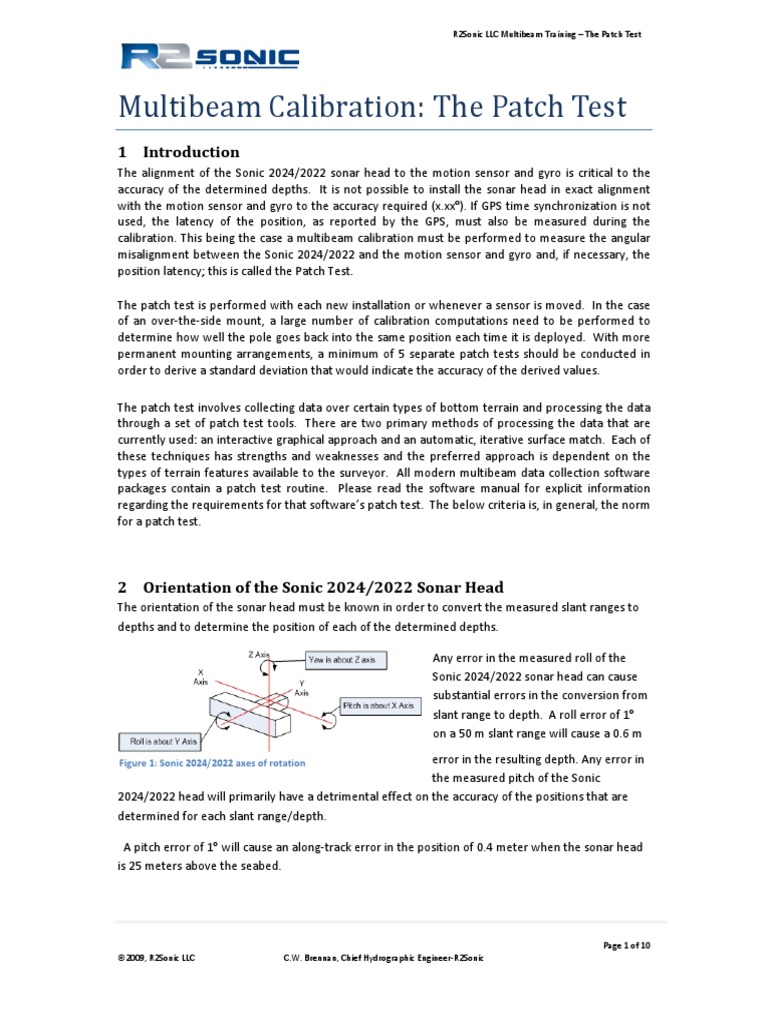 R2Sonic ThePatchTest | PDF | Surveying | Sonar