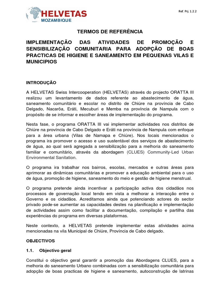 TDR - 2 Prom. Saneamento - 2023 | PDF | Saneamento