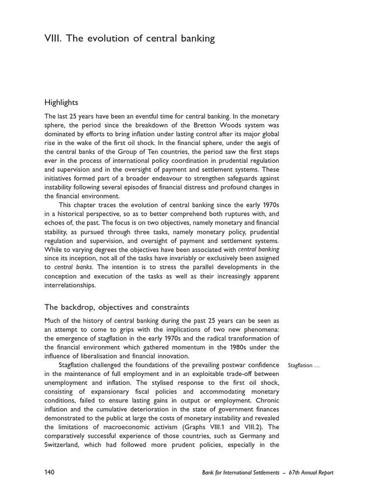 The Evolution of Central Banking | PDF | Derivative (Finance ...