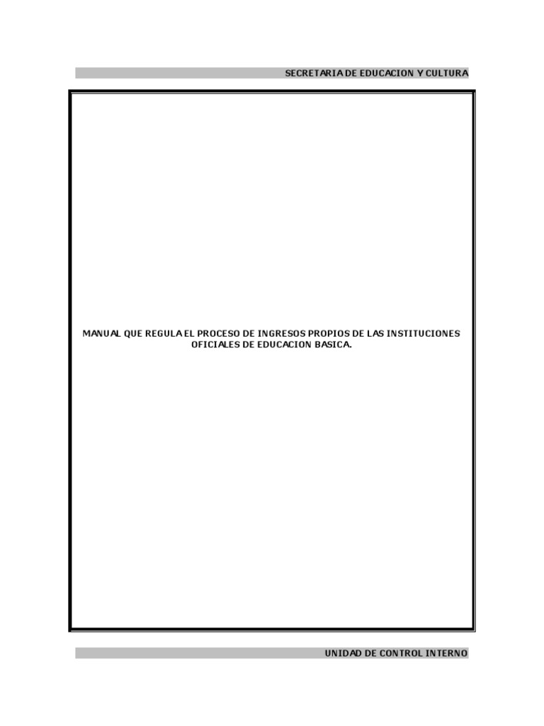 Manual de Ingresos Propios | PDF | Alimentos | Bancos