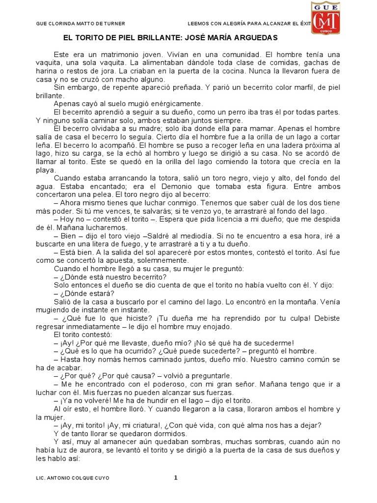 El Torito de La Piel Brillante | PDF