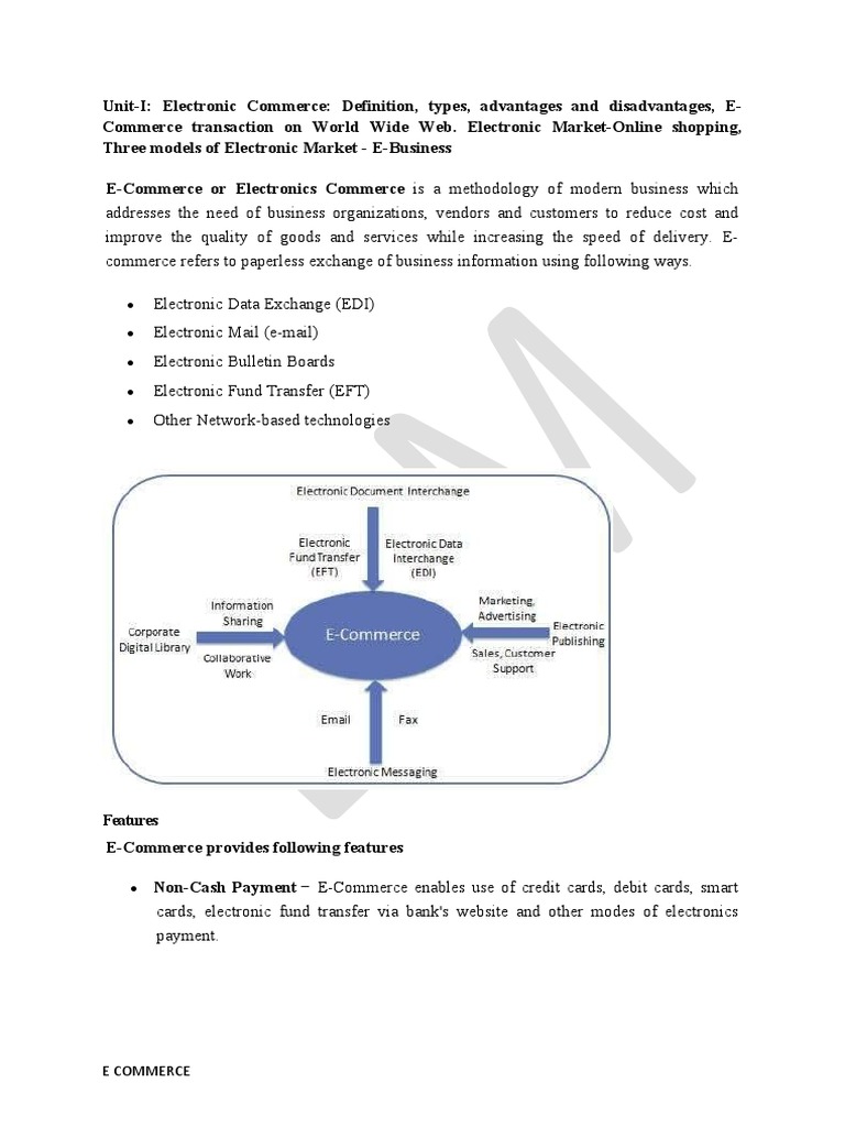 E Commerce Full Notes | PDF | Credit Card | Electronic Data Interchange