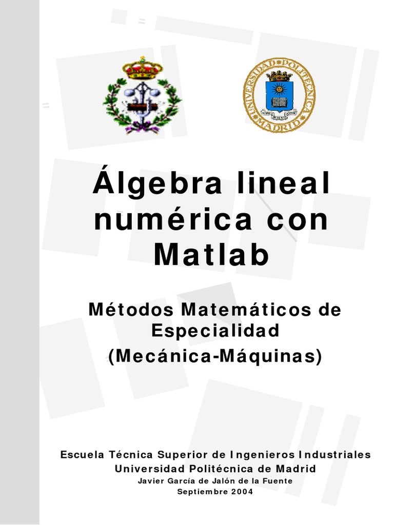 Algebra Lineal Numerica Con Matlab | PDF | Matriz (Matemáticas ...