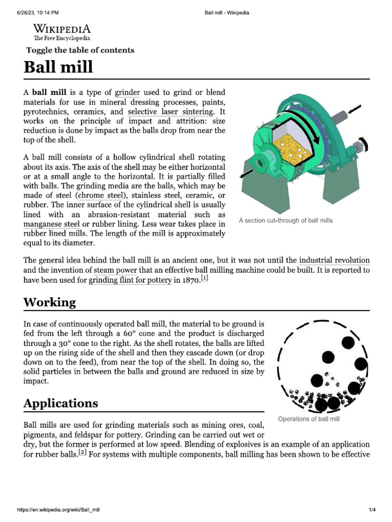 Ball Mill | PDF