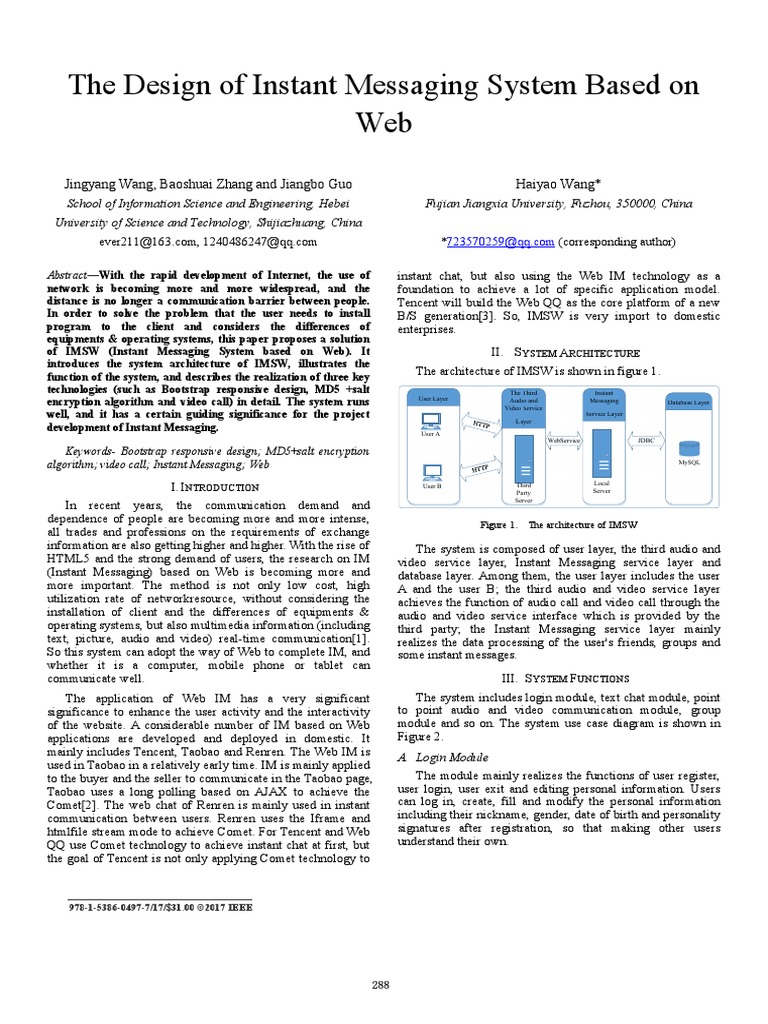 C The Design of Instant Messaging System Based On Web | PDF | Bootstrap ... C The Design of Instant Messaging System Based On Web | PDF | Bootstrap ...